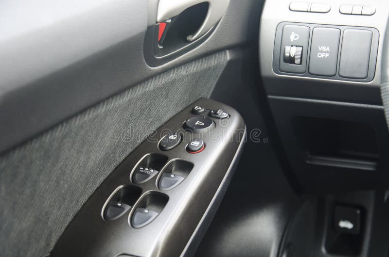Botones Del Control De La Ventanilla Del Coche Foto de archivo - Imagen ...