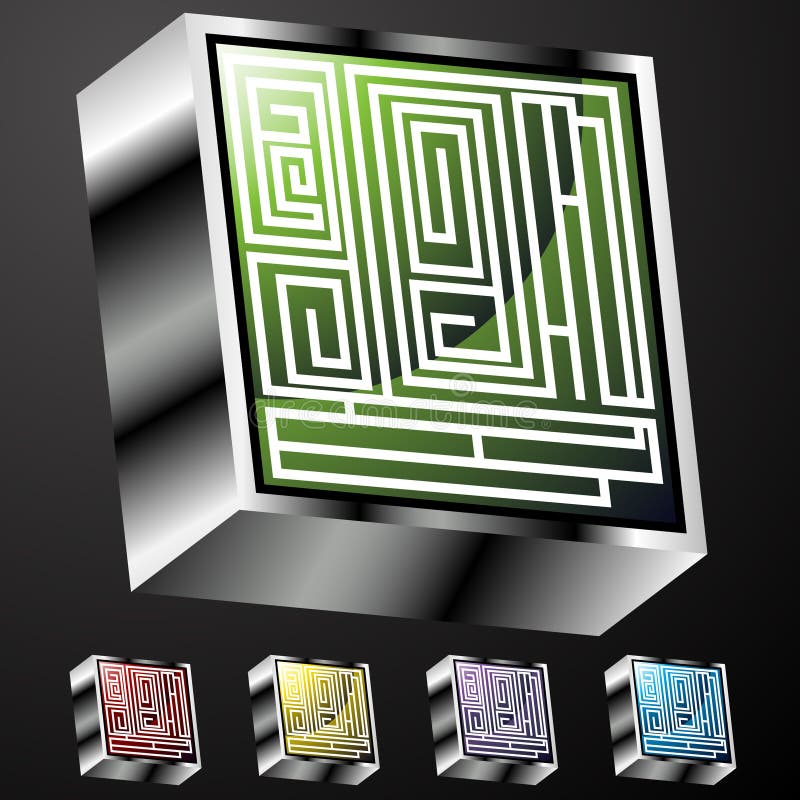 Botones del laberinto ilustración del vector. Ilustración de azul ...