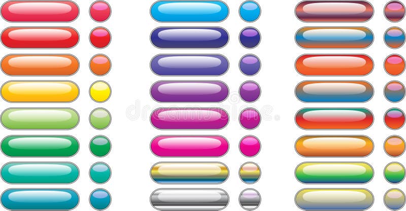 Botones Del Rectángulo Del Menú Para El Web Colorido Ilustración del ...