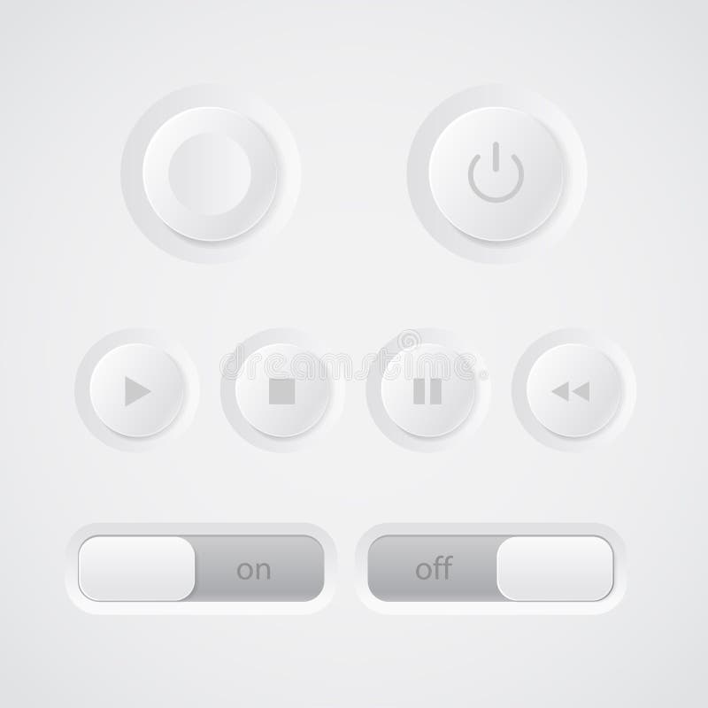 Sistema Del Icono Del Control Del Reproductor Multimedia Ilustración ...