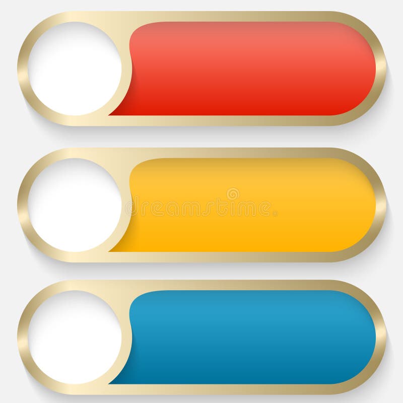 Botones del vector ilustración del vector. Ilustración de dorado - 35121160