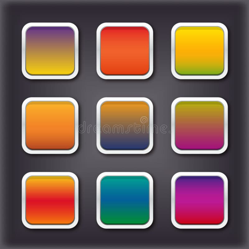 Botones del vector fijados ilustración del vector. Ilustración de ...