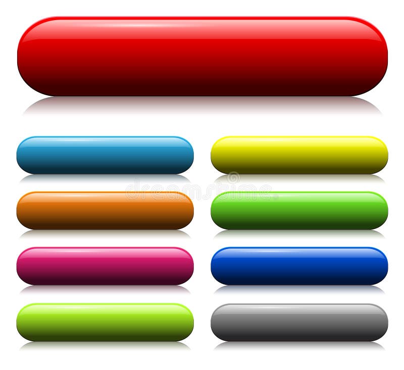 Botones Rectangulares Del Web Stock de ilustración - Ilustración de ...