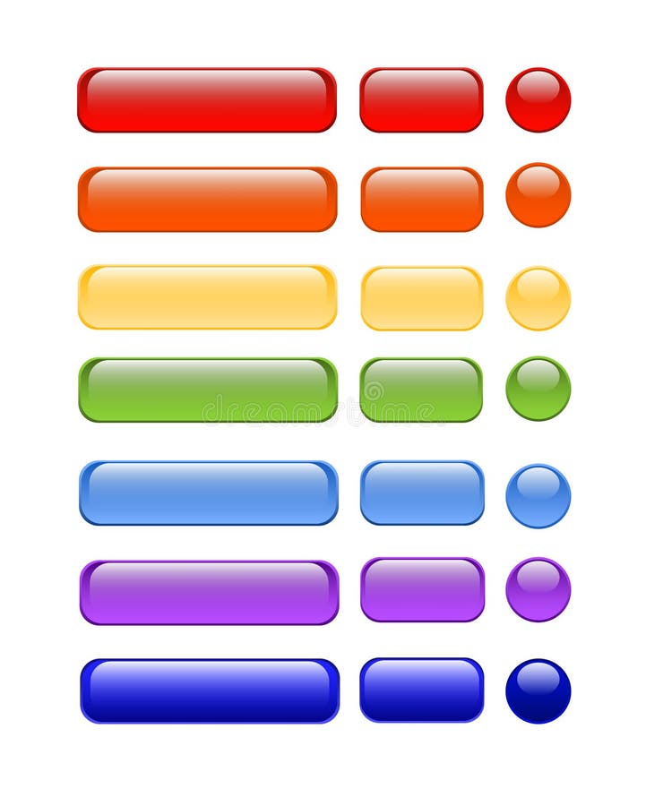 Botones del Web ilustración del vector. Ilustración de brillante - 19632883