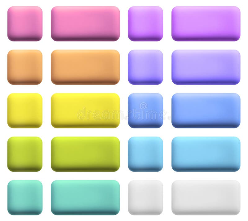 Botones En Colores Pastel Del Web Stock de ilustración - Ilustración de ...