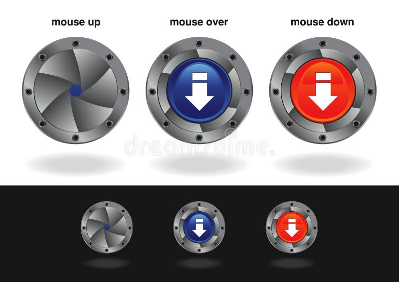 Botones interactivos ilustración del vector. Ilustración de abajo - 6256227