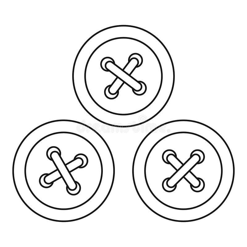 Botones De Costura Dibujados Mano Fijados Plantilla De La Página Del ...