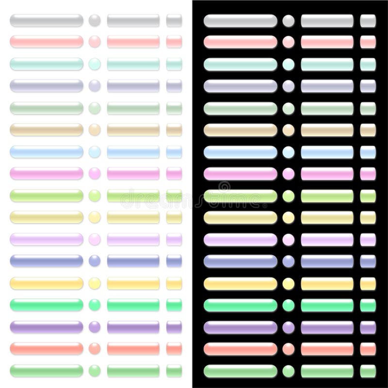 Botones para el Web site stock de ilustración. Ilustración de amarillo ...