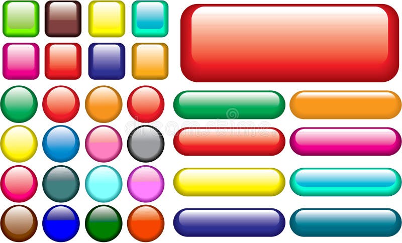 Botones Populares Del Vector Ilustración del Vector - Ilustración de ...