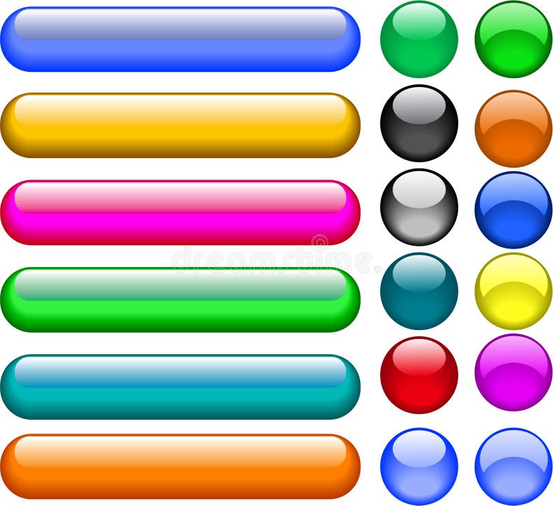 Botones Populares Del Vector Ilustración del Vector - Ilustración de ...