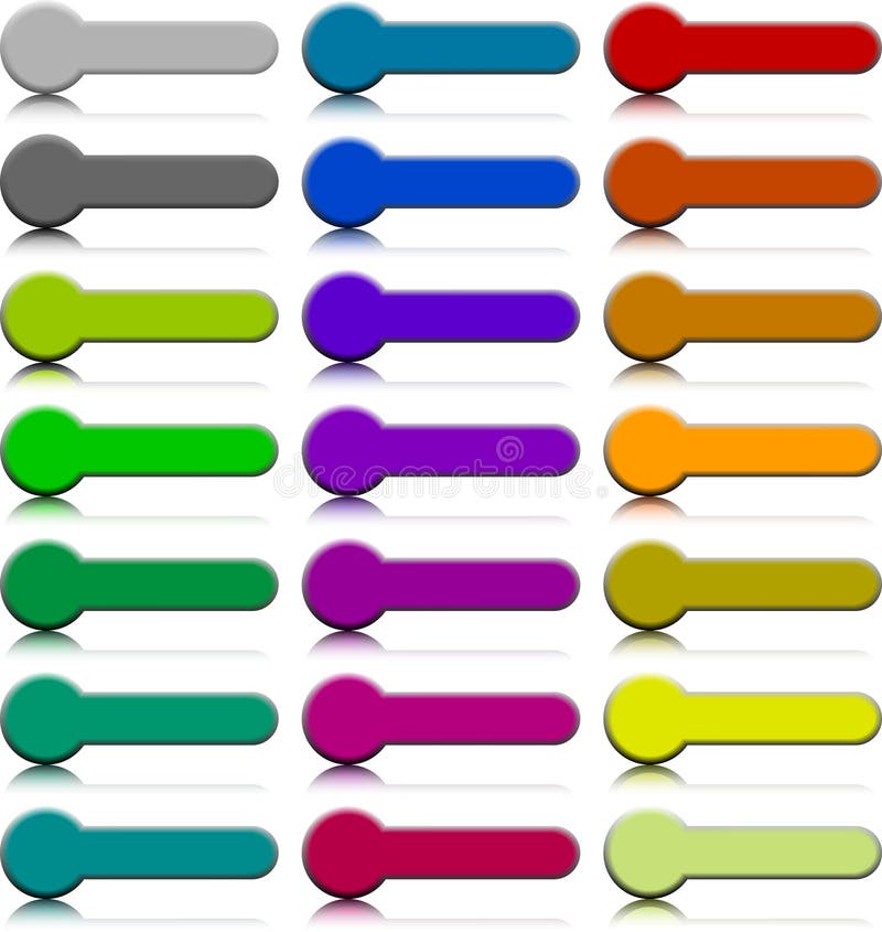 Botones. [Vector] ilustración del vector. Ilustración de empuje - 3722173