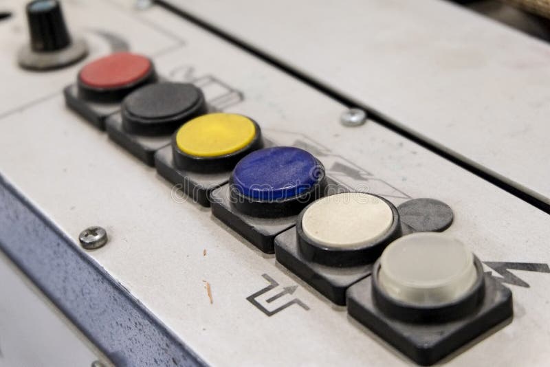 Panel De Control Con La Palanca De Mando Y Los Botones Imagen de ...