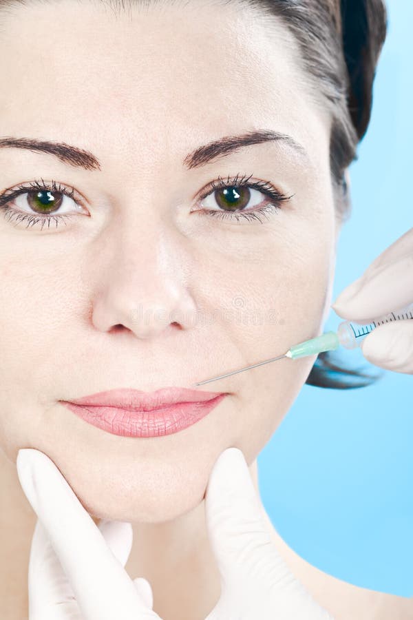 Injection of botox stock image. Image of facial, injection - 20593147