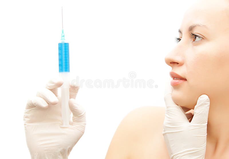 Scary botox stock image. Image of needle, isolated, beauty - 19853111