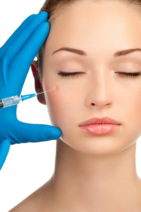 Giving injection of botox stock image. Image of candid - 9387551