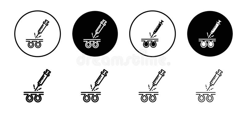 Botox Injection Icon Vector Set Collection for Web Stock Vector ...