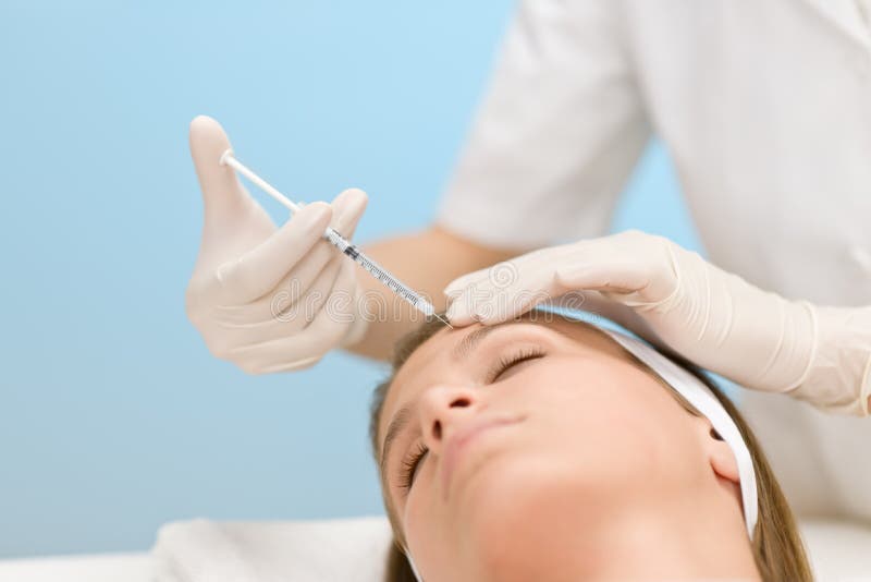 Botox Injection - Woman in Cosmetic Treatment Stock Image - Image of ...