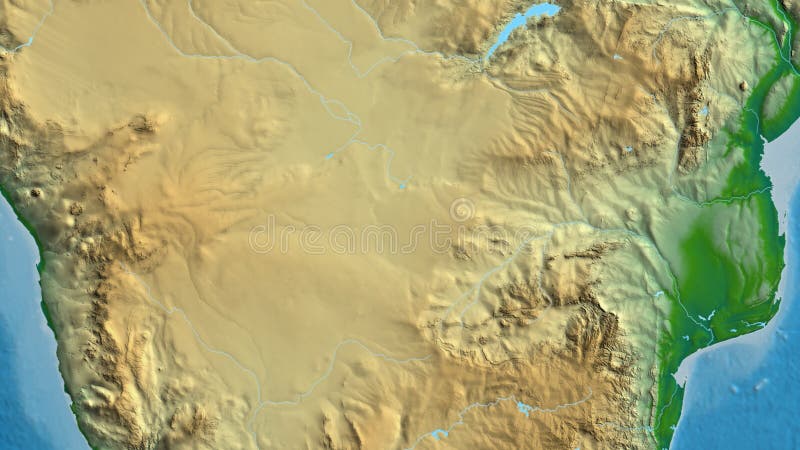 Botswana Area. Physical Map Stock Illustration - Illustration of sphere ... Botswana Area. Physical Map Stock Illustration - Illustration of sphere ...