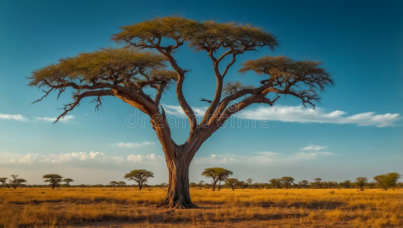 Botswana Beautiful National Park Sunshine Stock Illustration ...