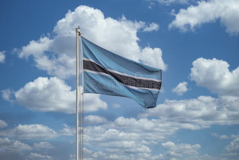 Botswana flag stock image. Image of textured, color - 179147829