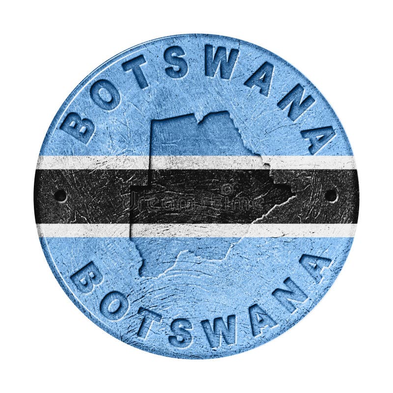 Botswana Flag Button Mit Karte Stock Abbildung - Illustration von ...