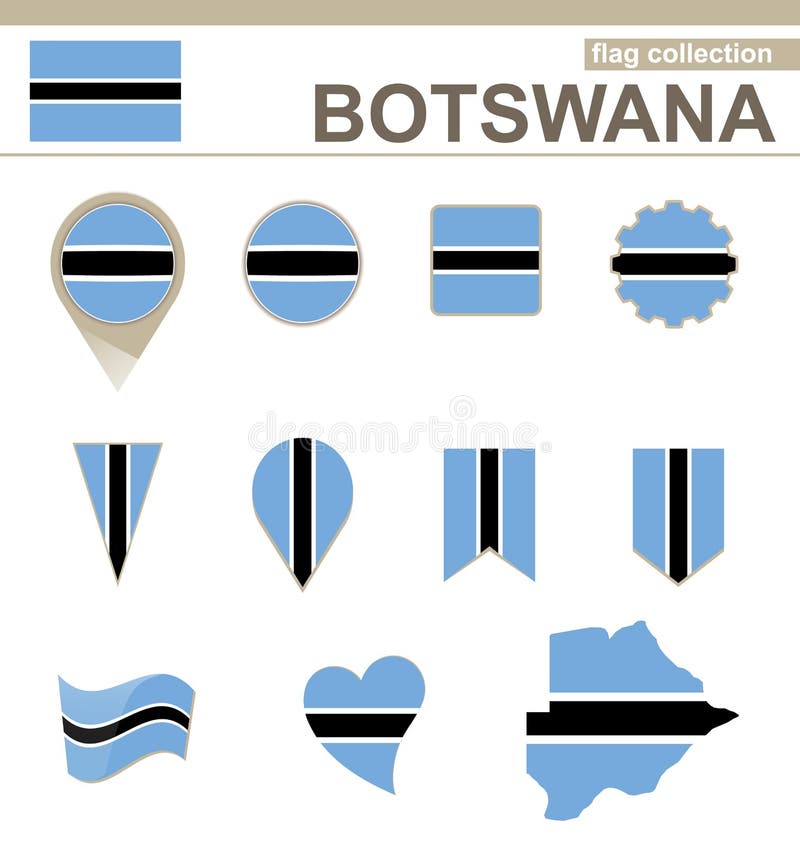 Collection of Botswana Road Signs Stock Illustration - Illustration of ...