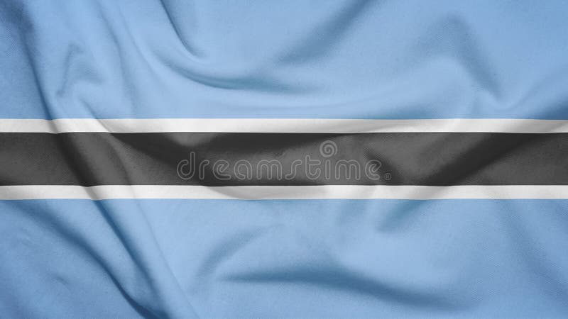 Botswana Flag with Fabric Texture Stock Illustration - Illustration of ...