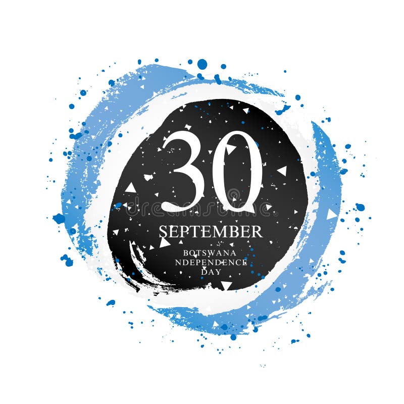 Botswana Flag in the Shape of a Circle. September 30 Stock Vector ...