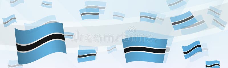 Botswana Flag-themed Abstract Design on a Banner. Abstract Background ...