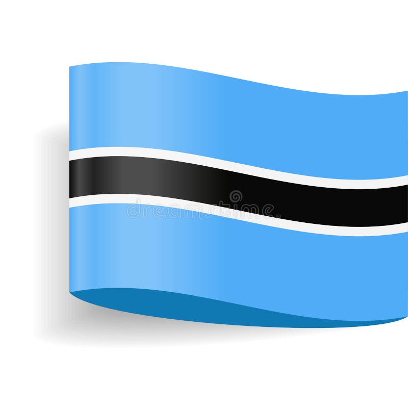 Botswana Flag Vector Label Tag Icon Stock Illustration - Illustration ...