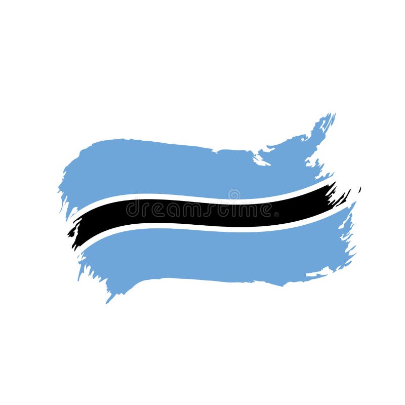 Botswana Flag, Vector Illustration Stock Vector - Illustration of ...