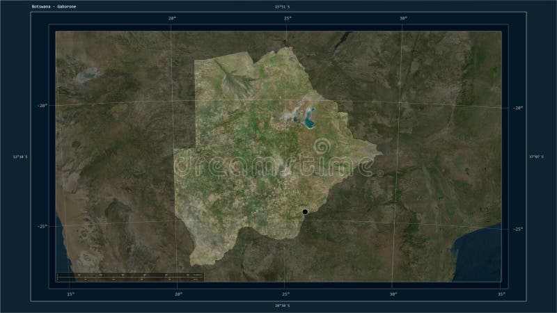 Botswana Highlighted - Composition. High-res Satellite Stock ...