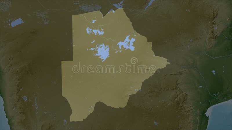 Botswana highlighted. Pale stock illustration. Illustration of ...