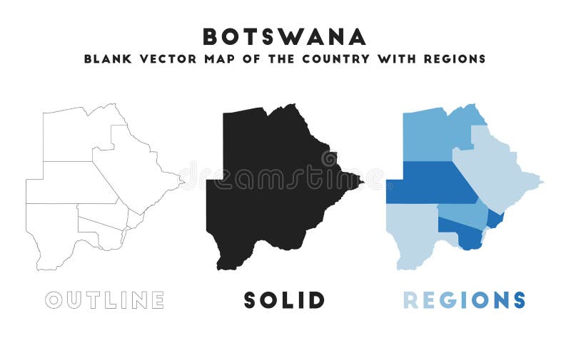 Botswana map. stock vector. Illustration of national - 263871013