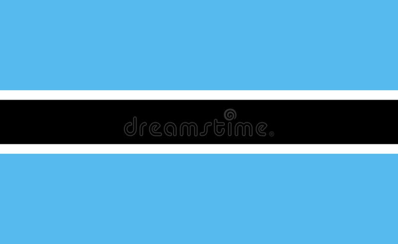 De Nationale Vlag Die Van Botswana De Plaats Van Het Land Op ...