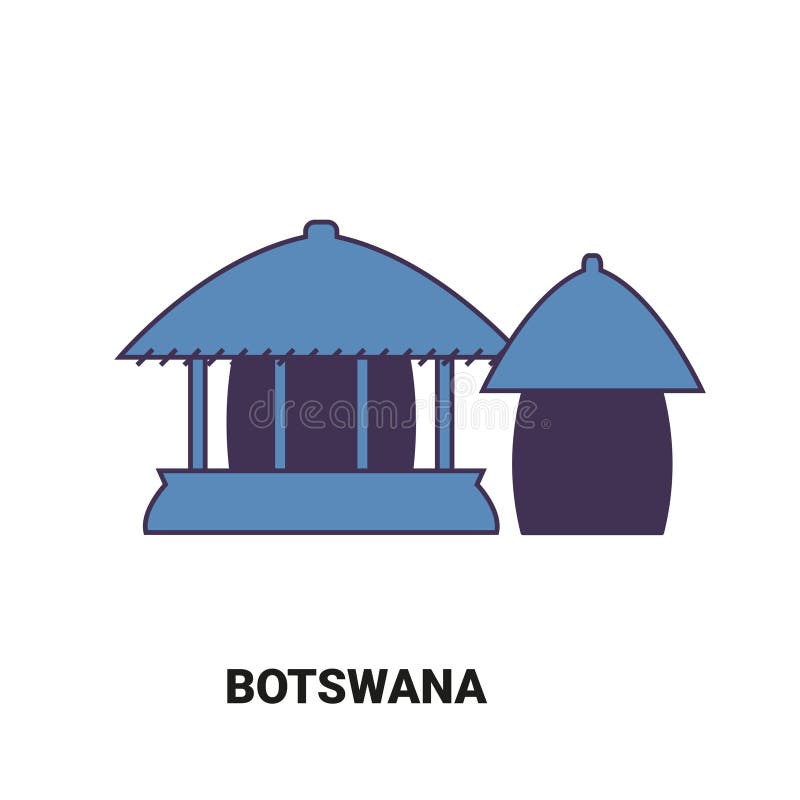 Botswana Travel Landmark Vector Illustration Stock Vector ...