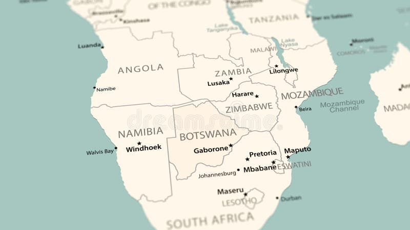 Botswana Infographic Animation Map Stock Footage - Video of atlas ...