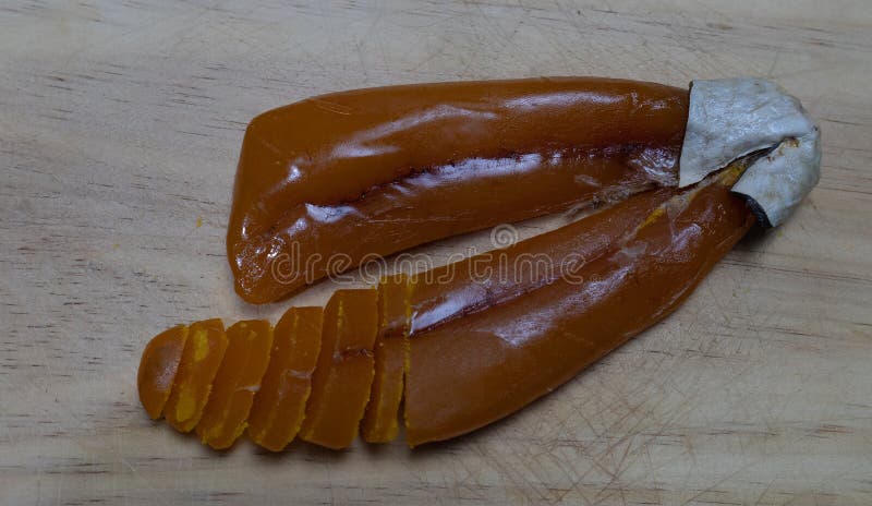 Bottarga, the Dried, Pressed Roe of the Mullet, Used in the Sardinian ...