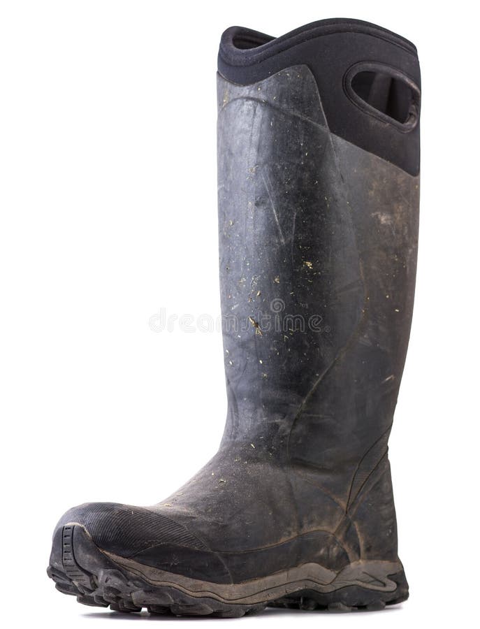 Botte Simple En Caoutchouc Sur Le Fond Blanc Photo stock - Image du ...