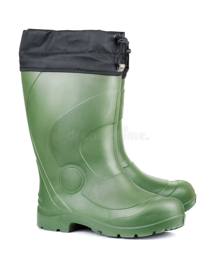 Bottes En Caoutchouc - Vert Image stock - Image of protecteur, humide ...