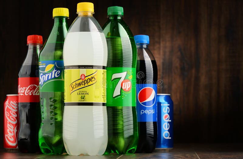 Bottiglie Delle Bibite Globali Assortite Fotografia Editoriale ...