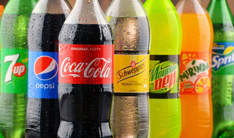 Bottiglie Delle Bibite Globali Assortite Fotografia Stock Editoriale ...