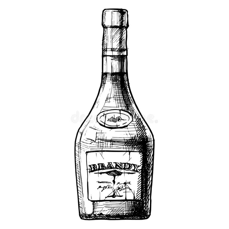 Bottiglie Di Alcool Bevanda Distillata Illustrazione Vettoriale ...