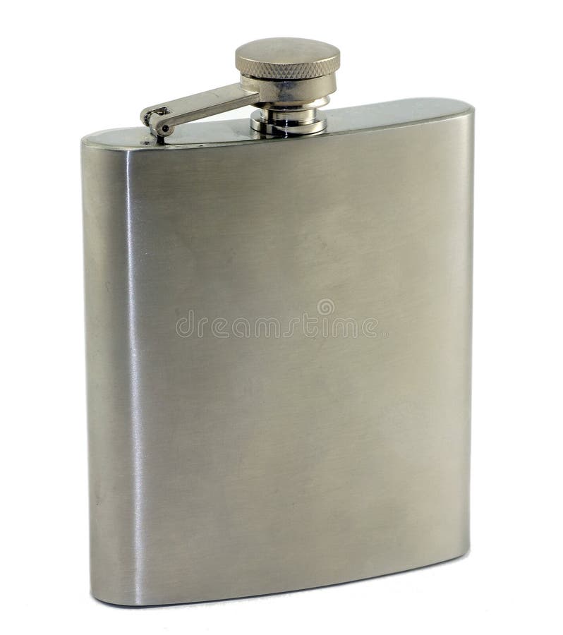 Flask stock photo. Image of chrome, background, alcohol - 6747504
