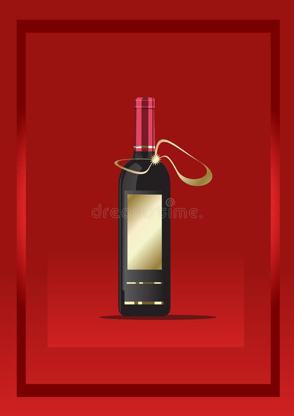 Red Ribbon Wine Bottle Stock Illustrations – 985 Red Ribbon Wine Bottle ...