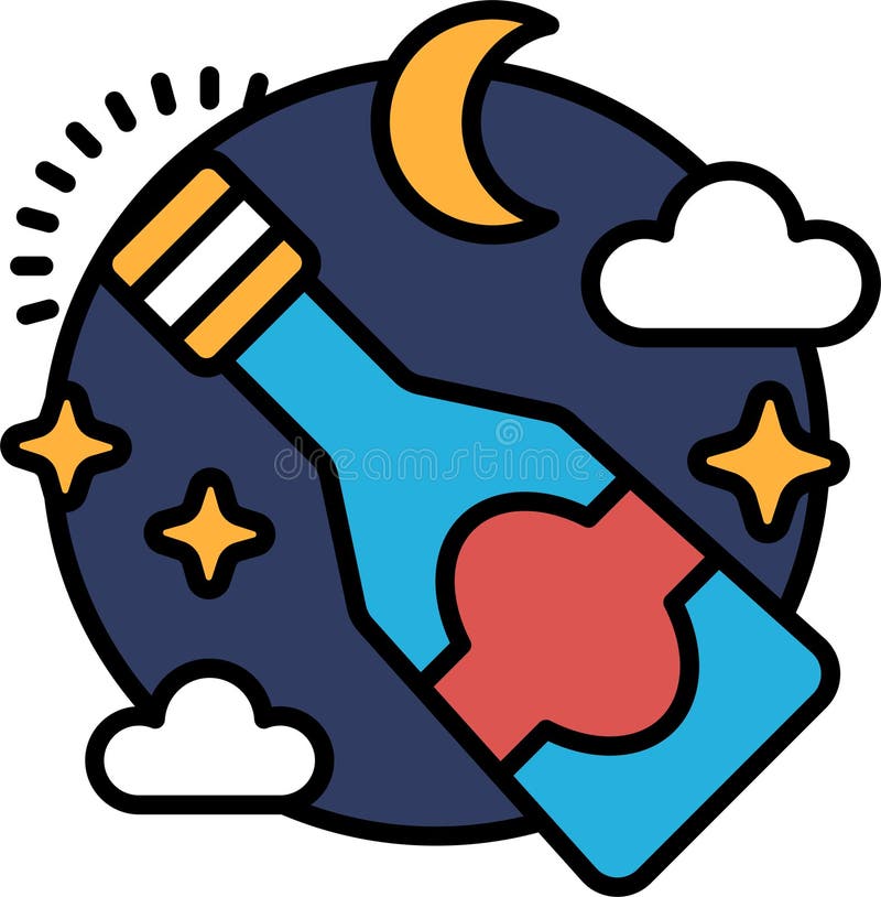 A Bottle of Alcohol with a Blue Label and a Red Label Stock Vector ...