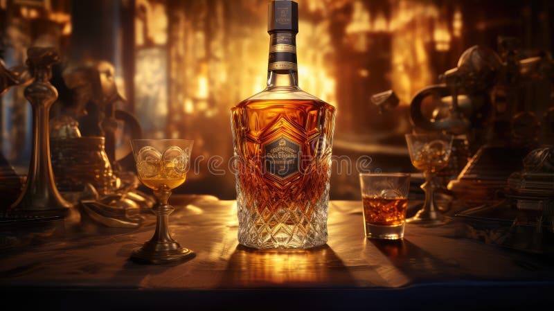 Bottle alcohol bottles stock illustration. Illustration of features ...