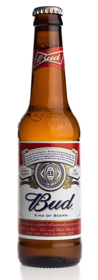 Bottle of American Budweiser Lager Beer Editorial Photo - Image of ...