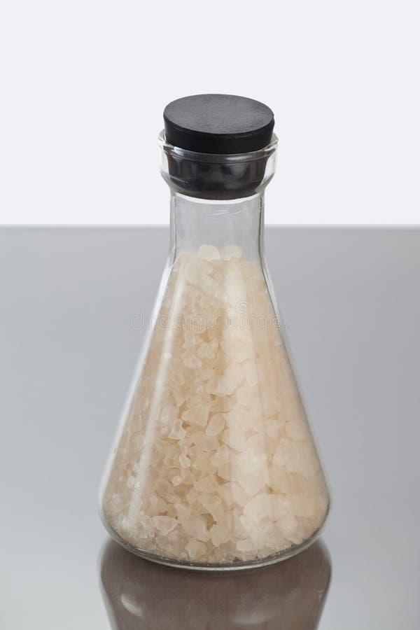 Bottle of bathing salt stock image. Image of glass, fitness - 63479247