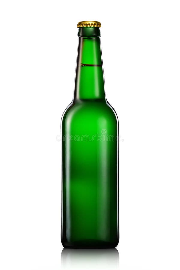 Bottle of Beer or Cider Isolated on White Background Stock Image ...